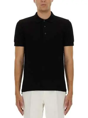 TOM FORD Pique Polo - Black