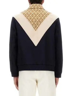 Valentino Garavani Wool Bomber Jacket With Print