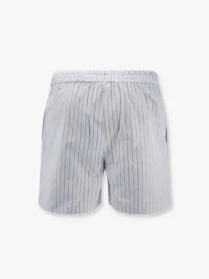 Attico Striped Cotton Shorts - Multicolor