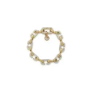 Casablanca Enamel C Link Bracelet - Silver