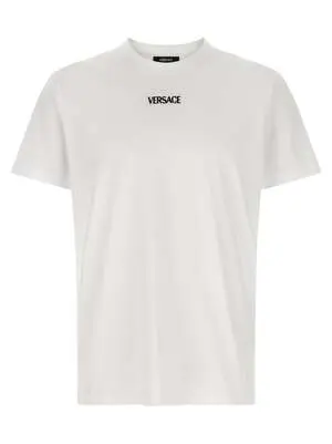 Versace Logo' T-shirt - White
