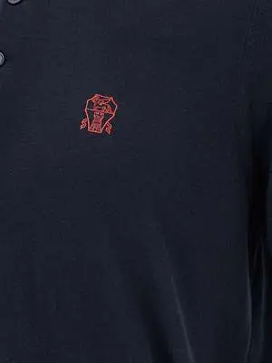 Brunello Cucinelli Logo Embroidery Polo Shirt