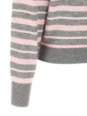Guest In Residence Collegiate Stripe Cashmere Polo Sweater - Multicolor