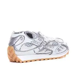 Bottega Veneta Orbit Technical Fabric Sneakers - Silver