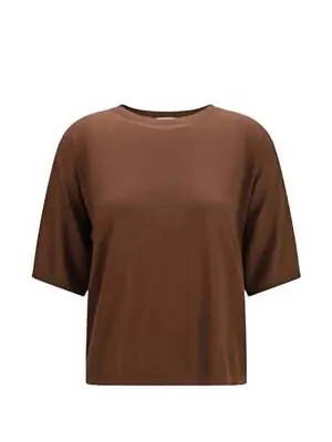 Brunello Cucinelli Monochrome T-shirt With Jewel Detail - Multicolor