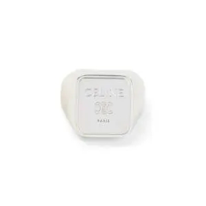 Celine Square Signet Ring - Silver