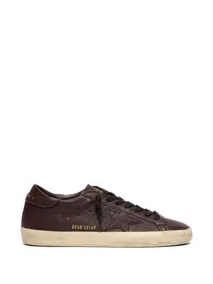 GOLDEN GOOSE Super-star Leather Sneakers With Star Detail - Multicolor