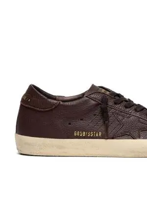 GOLDEN GOOSE Super-star Leather Sneakers With Star Detail - Multicolor
