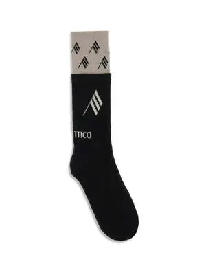 Attico Logo Cotton Socks - Black