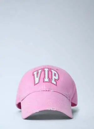 Balenciaga Logo Motif Baseball Cap - Pink