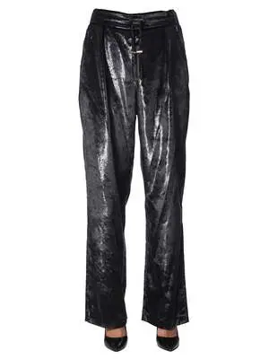 Balmain Wide Leg Pants - Black