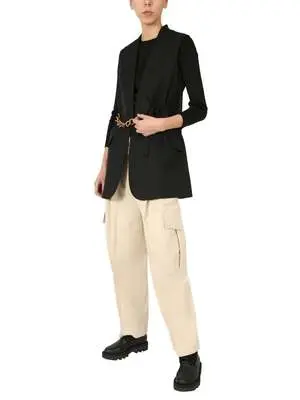 Givenchy Sleeveless V-neck Jacket With Chain Belt