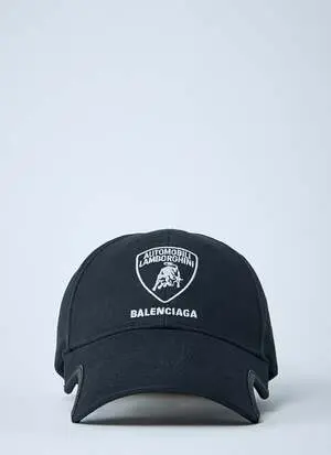 BALENCIAGA X LAMBORGHINI Logo Motif Baseball Cap