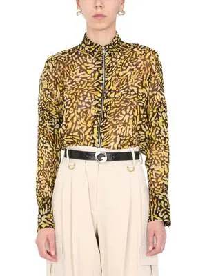 Givenchy Long Sleeve Animal Print Shirt - Multicolor