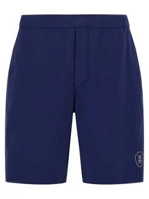 Brunello Cucinelli Interlock Cotton Bermuda Shorts - Blue