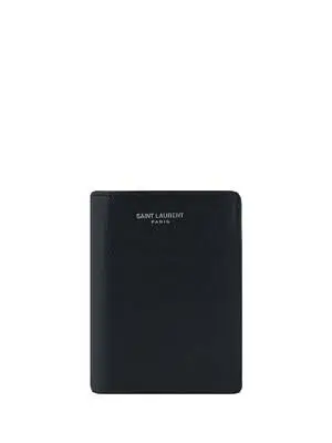 Saint Laurent Embossed Leather Wallet - Black