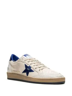 GOLDEN GOOSE Ball Star Leather Sneakers With Star Motif - Multicolor