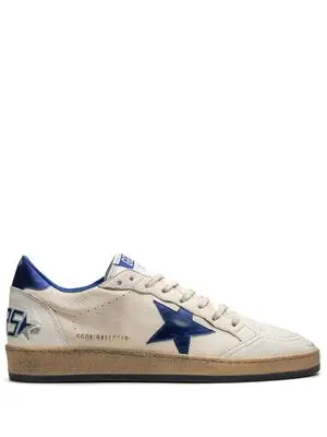 GOLDEN GOOSE Ball Star Leather Sneakers With Star Motif - Multicolor