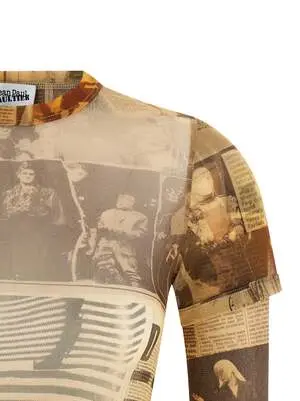 JEAN PAUL GAULTIER The Journal Double Baby" Printed Mesh T-shirt