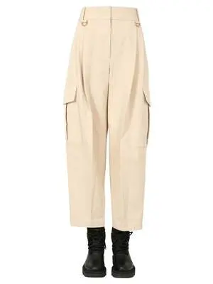 Givenchy High Waisted Cargo Pants - Cream