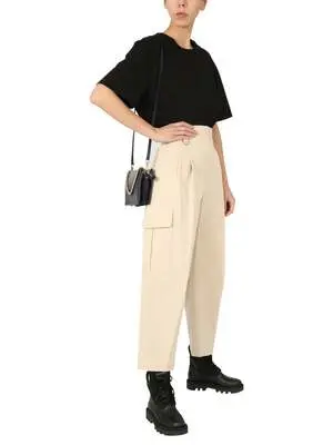 Givenchy High Waisted Cargo Pants - Cream