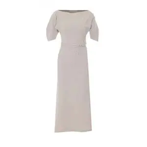 LEMAIRE LEMAIRE Off Shoulder Dress With Side Slits Gray
