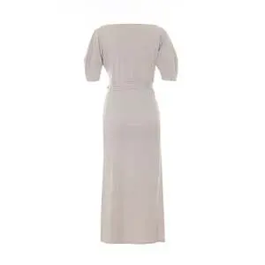 LEMAIRE Off Shoulder Dress With Side Slits - Gray