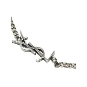 Saint Laurent Tone Curb Chain Bracelet - Silver