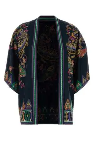Etro Printed Silk Kimono