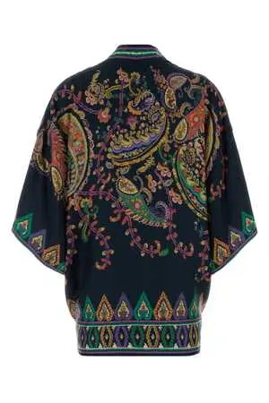 Etro Printed Silk Kimono