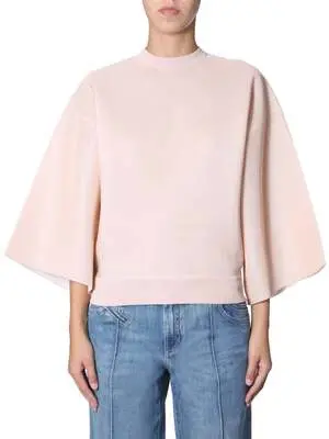 Givenchy Round Neck Puffed Sleeve Knit Top