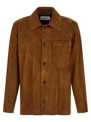Saint Laurent Suede Overshirt - Brown