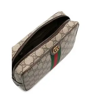 Gucci Gg Supreme Canvas Wash Bag - Brown