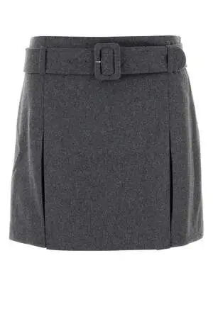 A.p.c. A.P.C. Belted Mini Skirt Gray