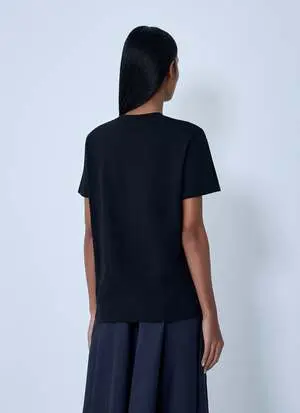 Moncler Logo Motif Cotton Jersey T-shirt - Black