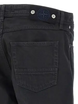Stone Island Straight Leg Cotton Jeans - Multicolor