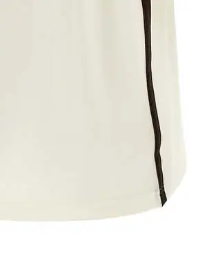 FERRAGAMO Gancini Cotton-cashmere T-shirt - Cream