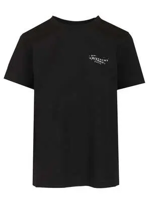 GIVENCHY Givenchy Crewneck Cotton T-Shirt With Ink-Effect Logo