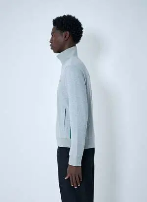 Gucci Logo Motif Zip-up Sweatshirt With Web Trim
