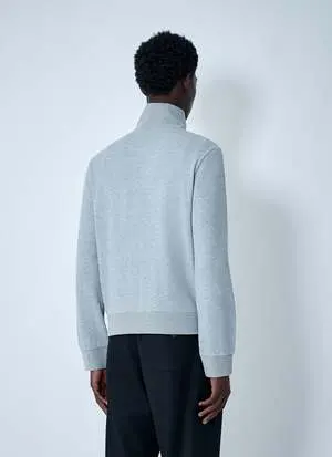 Gucci Logo Motif Zip-up Sweatshirt With Web Trim