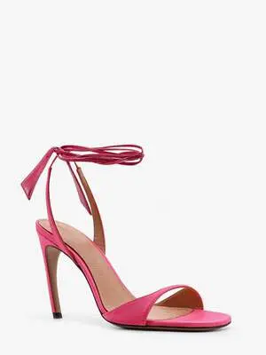 Attico Ora Satin Sandals With Lace-up Closure - Multicolor