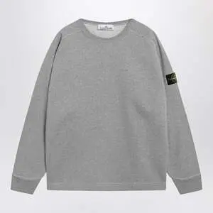 Stone Island Oversized Crewneck Sweatshirt With Raglan Sleeves - Gray
