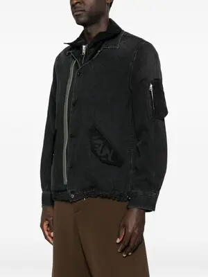 Sacai Denim And Nylon Jacket - Multicolor