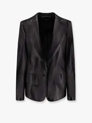 TOM FORD Leather Blazer - Black