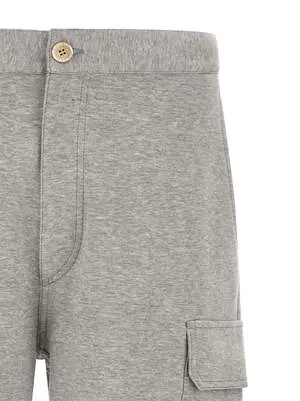 Brunello Cucinelli Cotton, Cashmere, And Silk Blend Cargo Bermuda Shorts - Gray