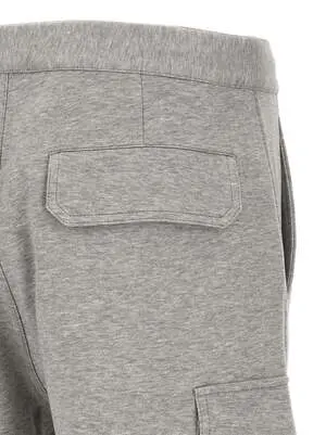 Brunello Cucinelli Cotton, Cashmere, And Silk Blend Cargo Bermuda Shorts - Gray