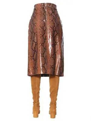 Dsquared2 Python Print High Waist Skirt