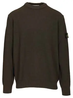 Stone Island STONE ISLAND Crew Neck Sweater In Pure Lightweight Wool Gray