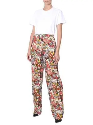 Dsquared2 Wide Leg Printed Trousers