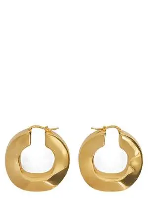 JIL SANDER 2104' Hoop Earrings In Copper - Gold